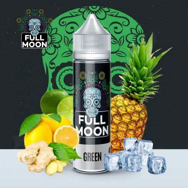E-liquide Green 50ml Full Moon, e-liquide arôme citron, ananas, gingembre