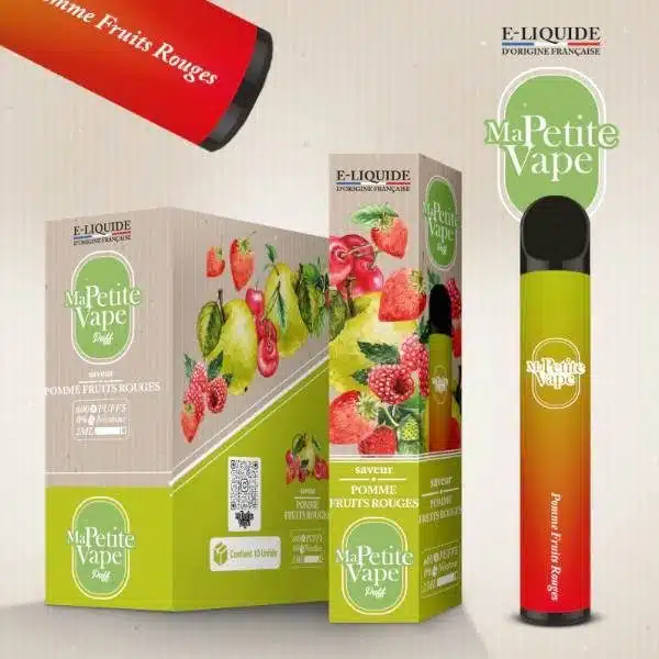 Kit jetable Pomme Fruits Rouges Ma Petite Vape - cigarette jetable ...