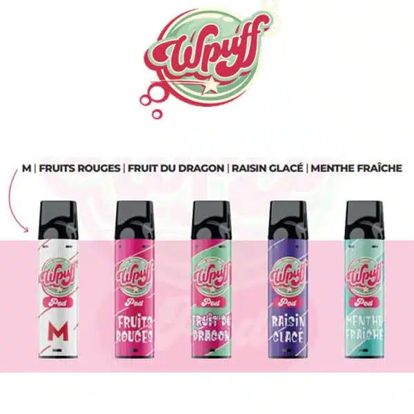 Cartouche Wpuff Pod System Liquideo | Saveurs préremplies et rechargeables